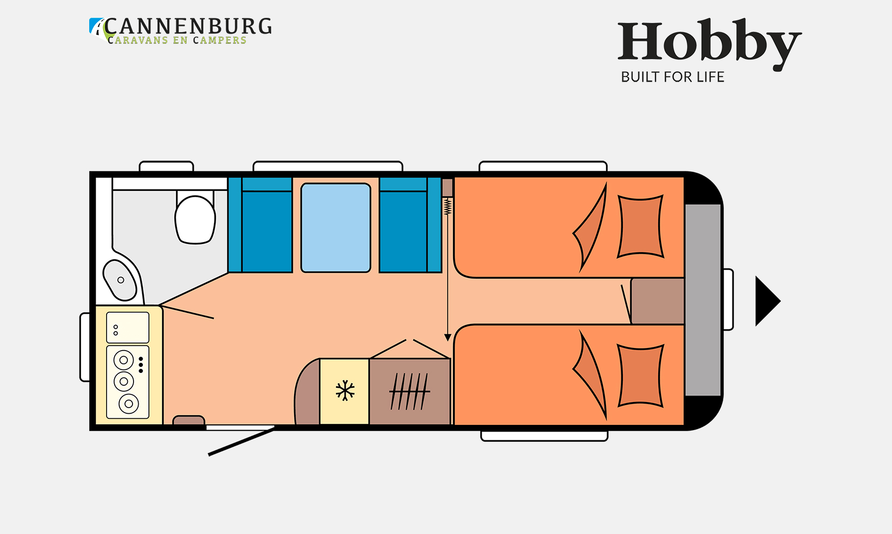 Hobby Excellent 460 SL Model 2023 - Cannenburg Caravans en Campers | De ...