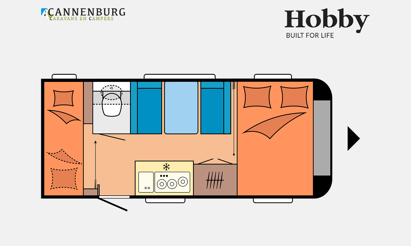 Hobby OnTour 470 KMF Model 2023 - Cannenburg Caravans en Campers | De ...