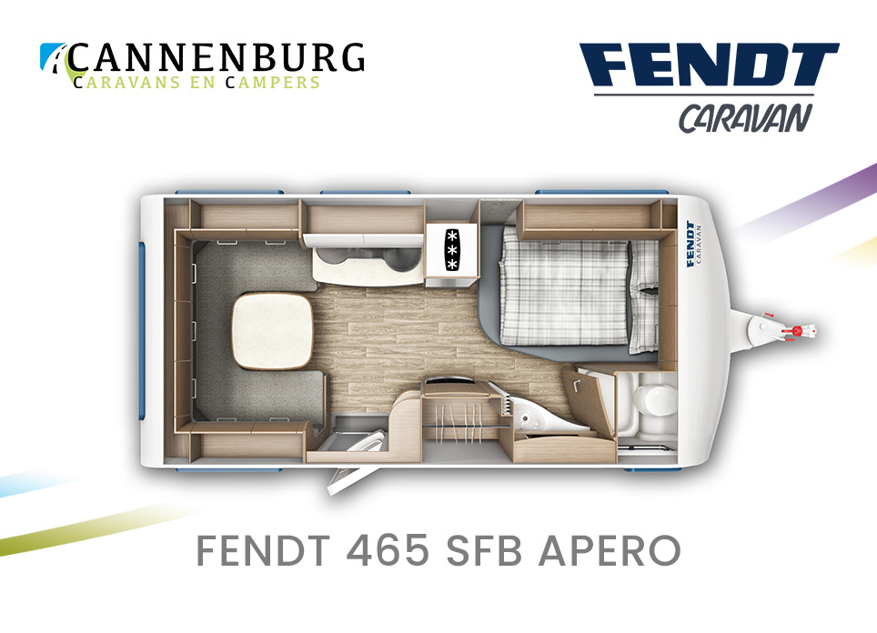 Fendt Apero 465 SFB Model 2025 caravan - Cannenburg Caravans en Campers ...