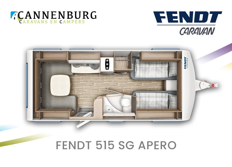 Fendt Apero 515 SG Model 2024 caravan - Cannenburg Caravans en Campers ...