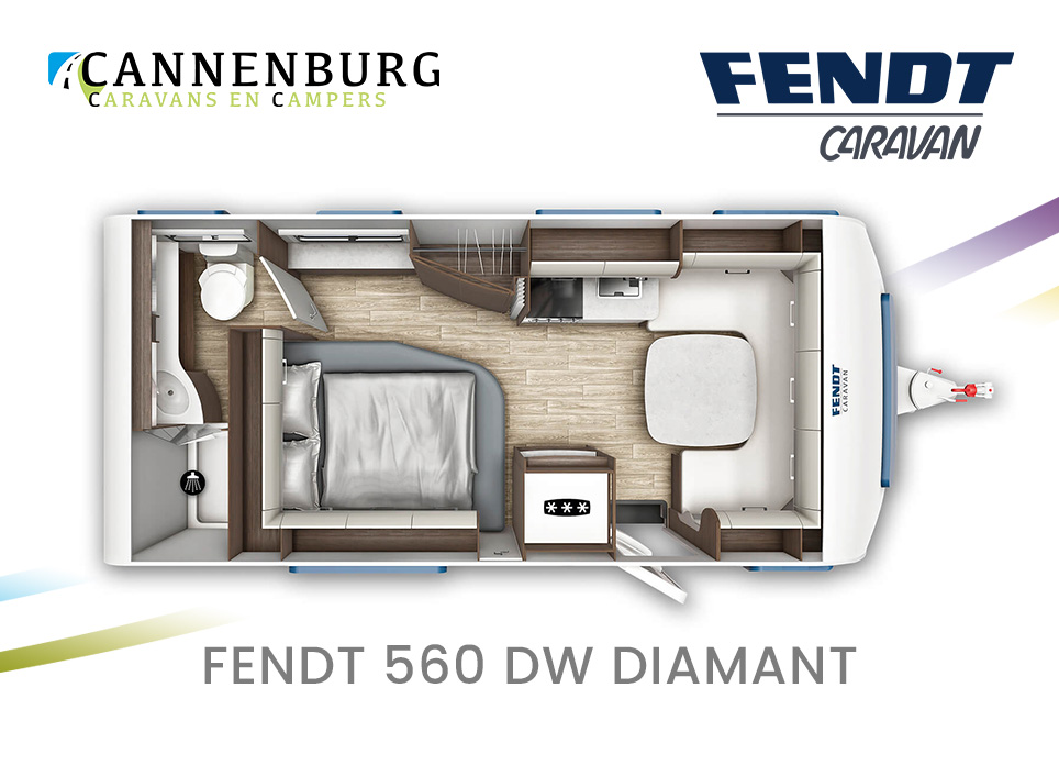 Fendt Diamant 560 DW model 2024 caravan - Cannenburg Caravans en ...