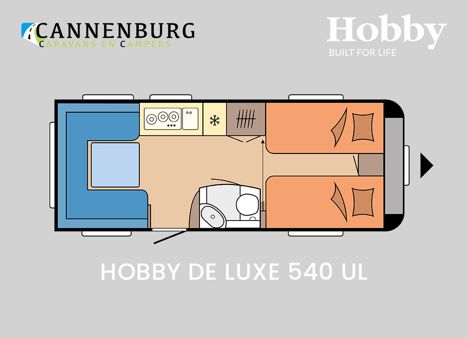 Hobby De Luxe 540 UL Model 2024 caravan - Cannenburg Caravans en ...