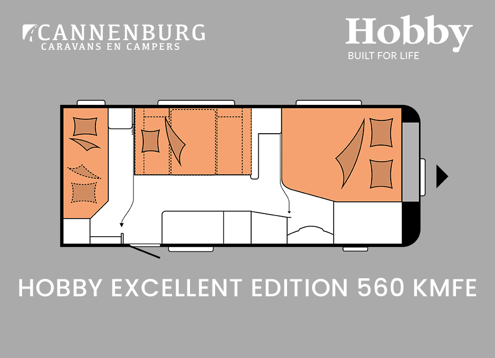 Hobby Excellent Edition 560 KMFe model 2024 caravan - Cannenburg ...