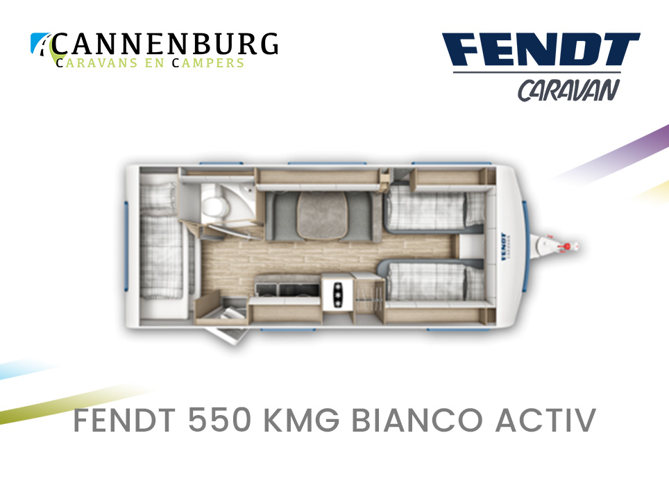Fendt Bianco Activ 550 KMG Model 2024 caravan - Cannenburg Caravans en ...