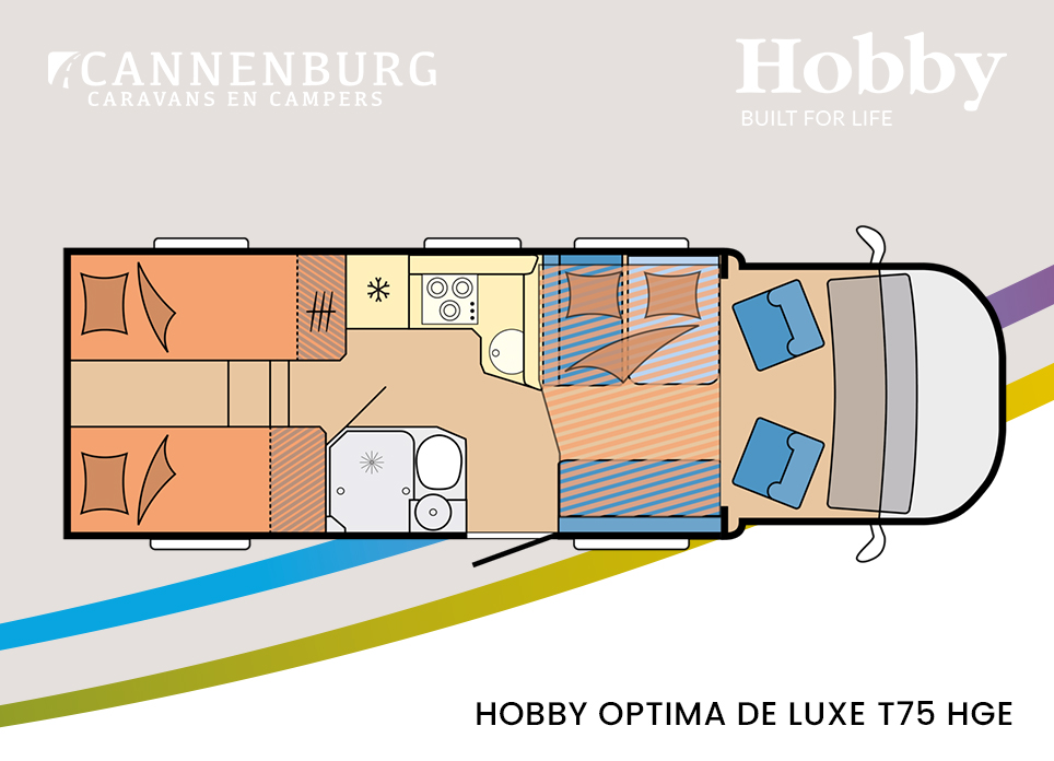 Hobby Optima De Luxe T75 HGE Model 2024 camper - Cannenburg Caravans en ...
