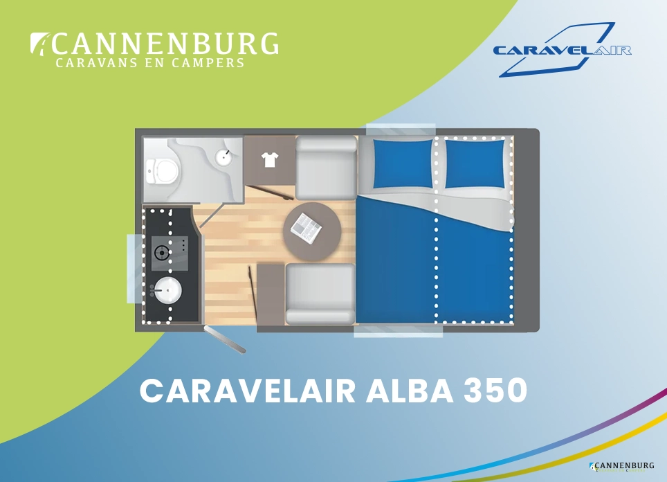 Caravelair Alba 350 caravan modeljaar 2026 - Cannenburg Caravans en Campers | De officiële ...