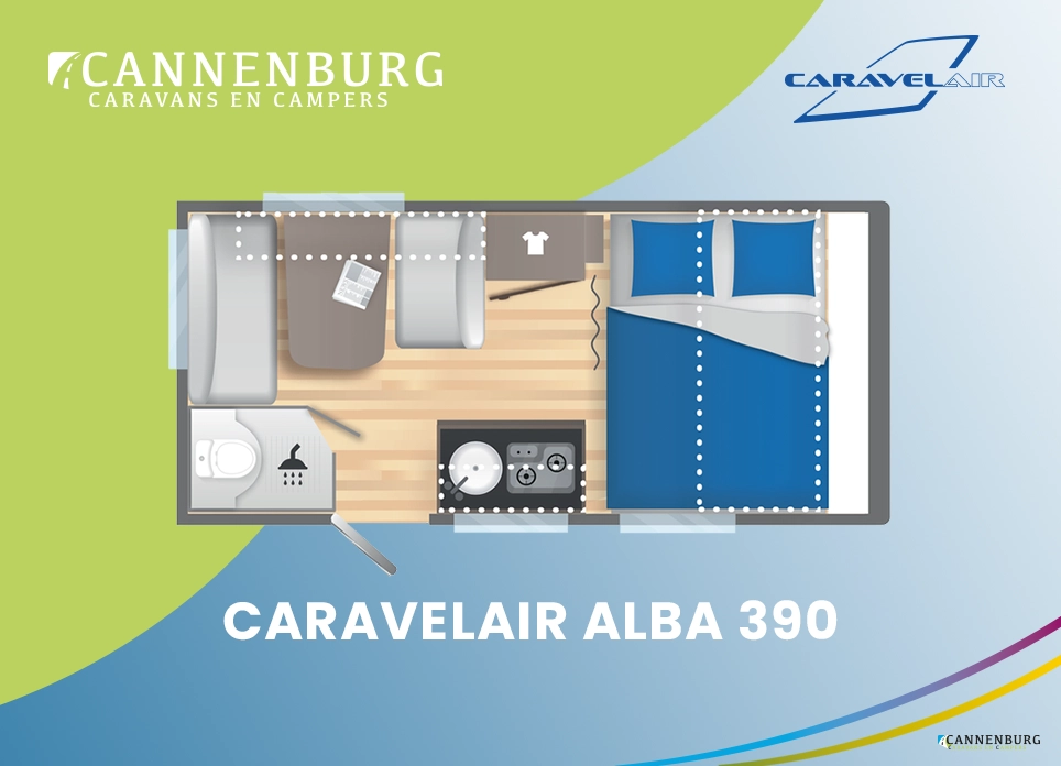 Caravelair Alba 390 caravan modeljaar 2026 - Cannenburg Caravans en ...