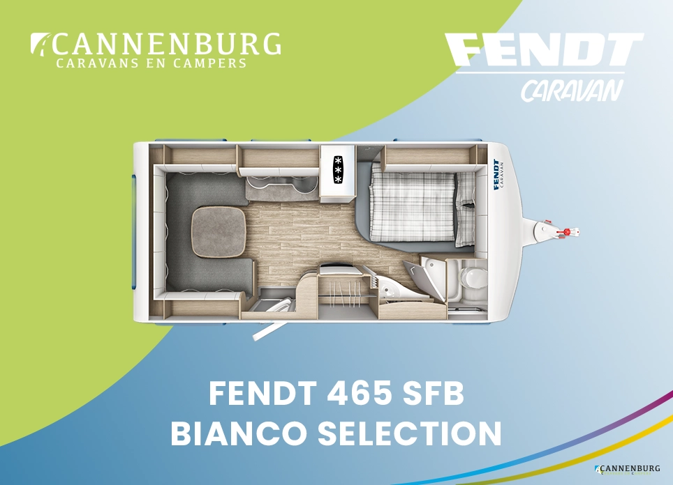 Fendt Bianco Selection 465 SFB caravan modeljaar 2026 - Cannenburg ...